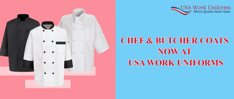Chef Coats and Butcher coats now at USA work Uniforms – USA Work Uniforms