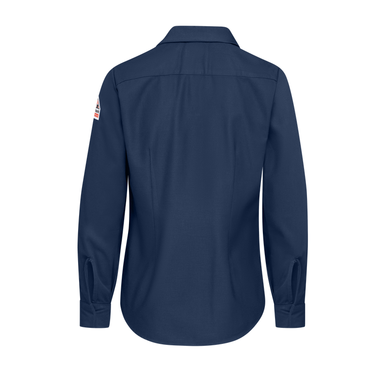 Bulwark Womens Pocketless Work Shirt CAT 2 (SLS3NV) – USA Work Uniforms