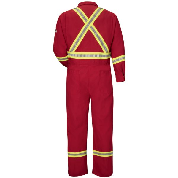 Bulwark Deluxe Coverall Nmx 6Oz W/Trim Red - (CNBCRD) – USA Work Uniforms